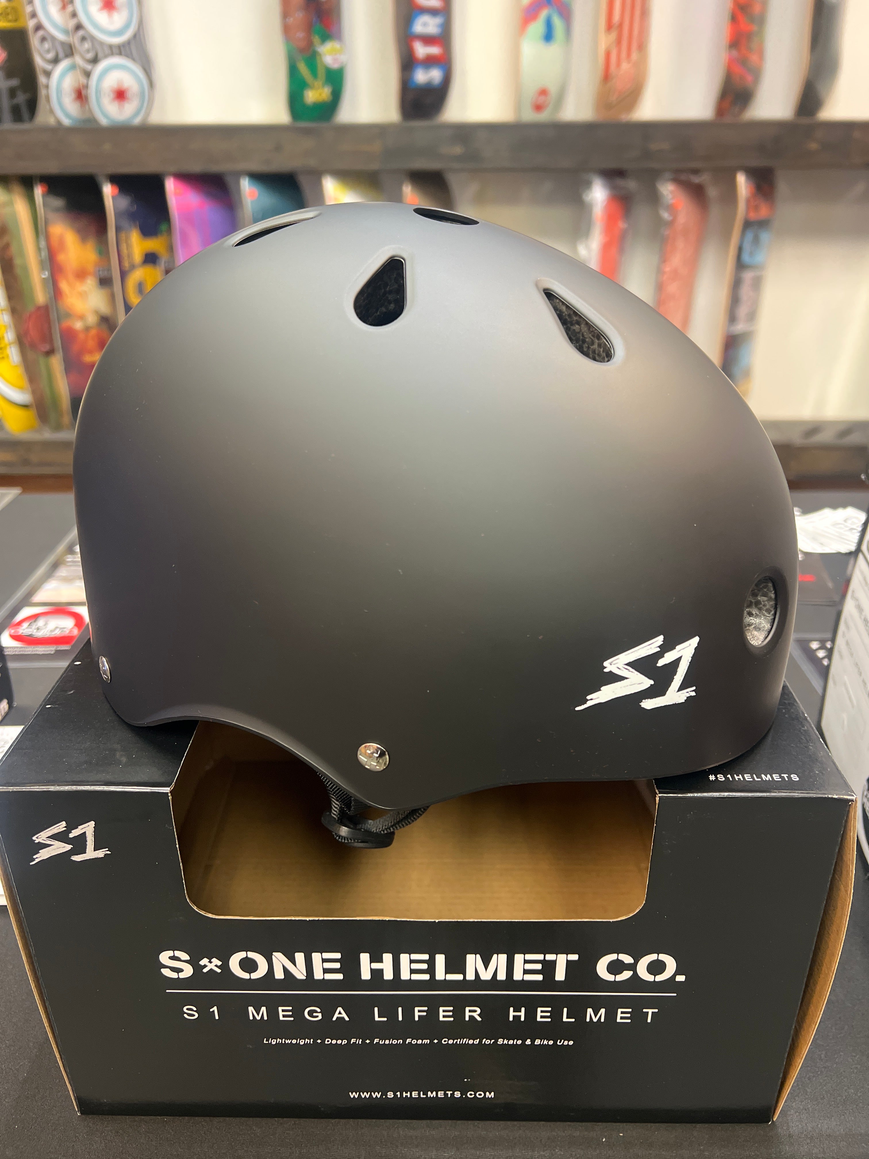 S One Helmet Co. Mega Lifer Black Matte – Asylum Skateshop