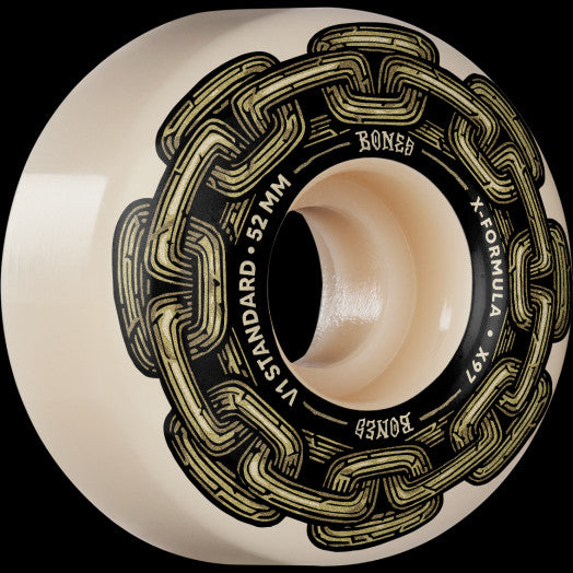 BONES WHEELS X-FORMULA SKATEBOARD WHEELS GOLD CHAIN 52MM V1 STANDARD 9 ...